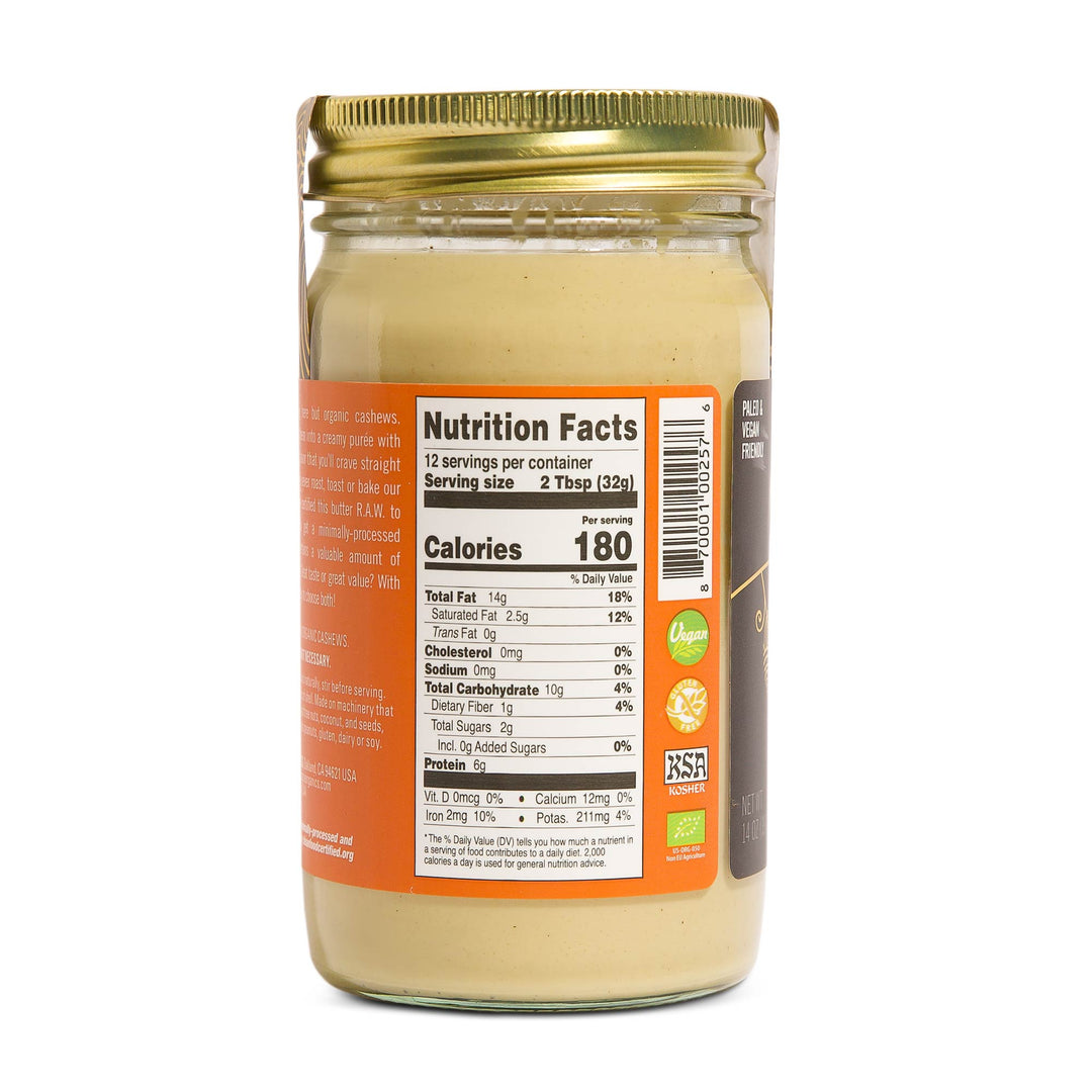 Organic Cashew Butter | Raw Cashew Butter | Artisana Market