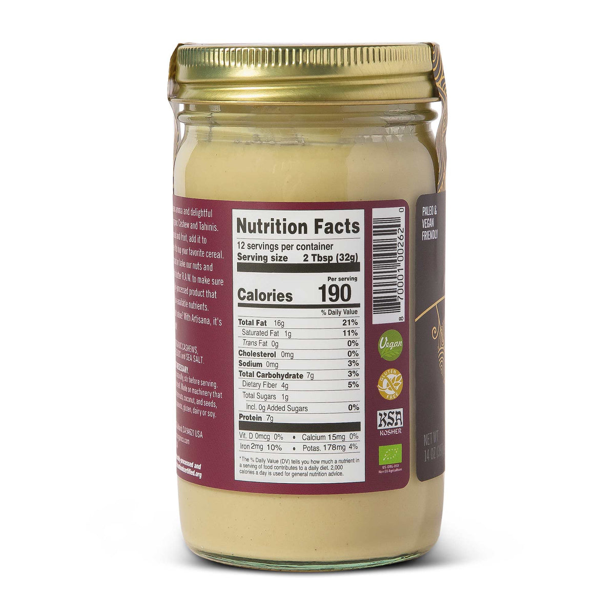 Raw Organic Cashini Butter - Cashew Tahini Butter | Artisana Market